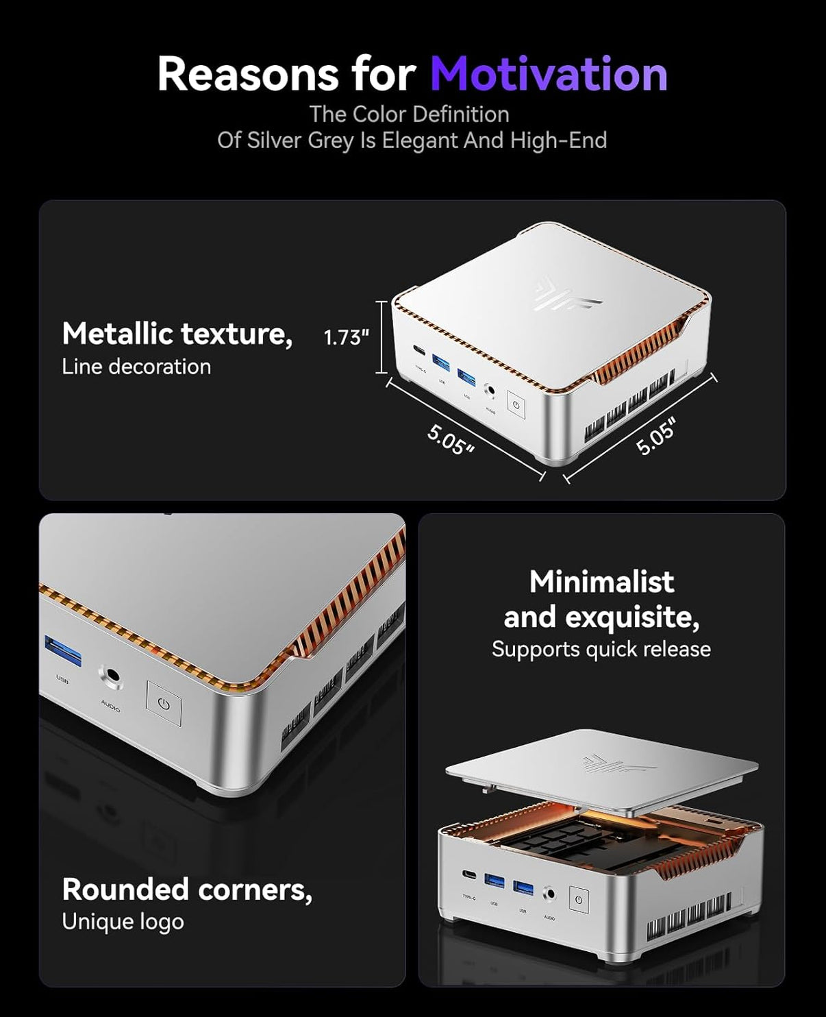 KAMRUI Hyper H2 Mini Gaming PC, powered by an Intel Core i7-13620H pro ...