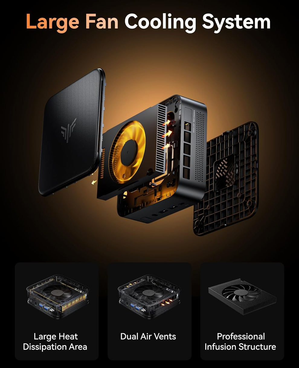 KAMRUI Mini PC with AMD Ryzen 7 5700U, 32GB DDR4 1TB M.2 SSD Mini Comp ...