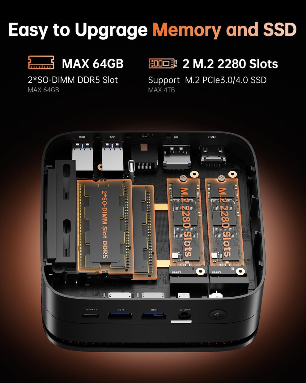 KAMRUI Hyper H1 AMD Ryzen 7 6800H Mini Gaming PC, 16GB DDR5 4800MHz 51 ...