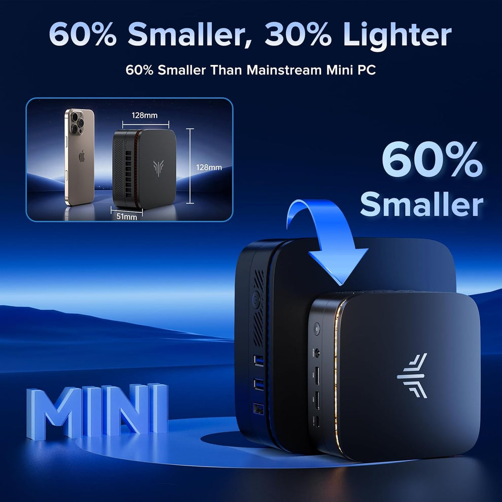 KAMRUI Pinova P1 Mini PC, W-11 Pro AMD Ryzen 4300U(Beat 3500U/N150/N95 ...