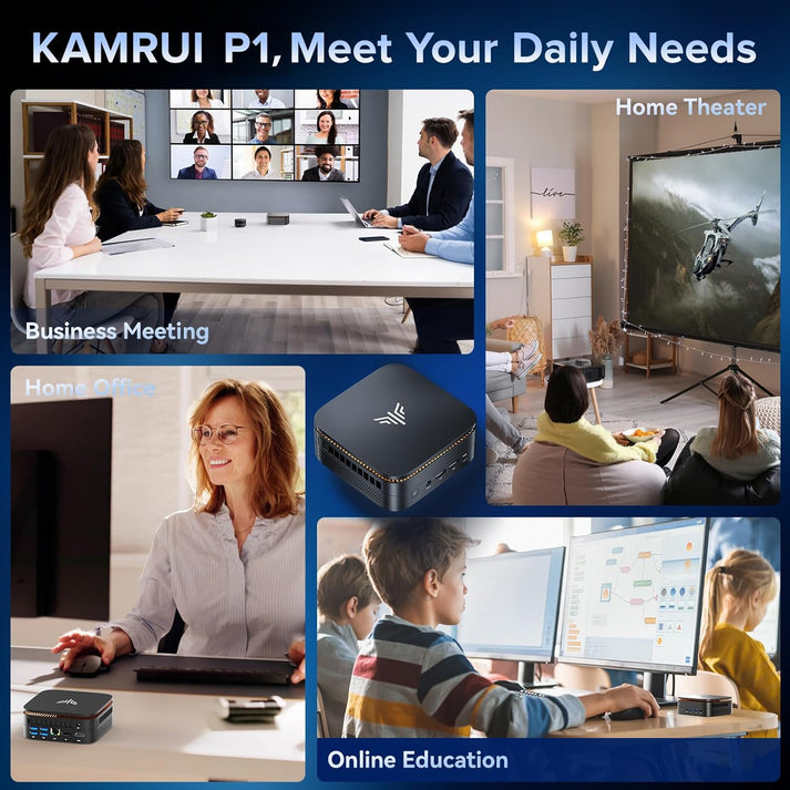 KAMRUI Pinova P1 Mini PC, W-11 Pro AMD Ryzen 4300U(Beat 3500U/N150/N95 ...